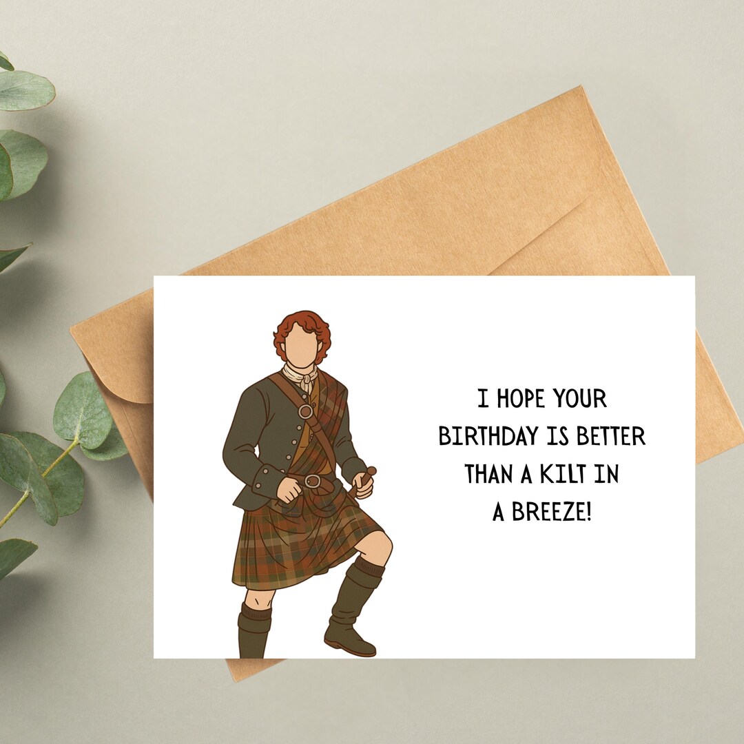 Outlander Inspired Birthday Card | Jamie Fraser - Etsy