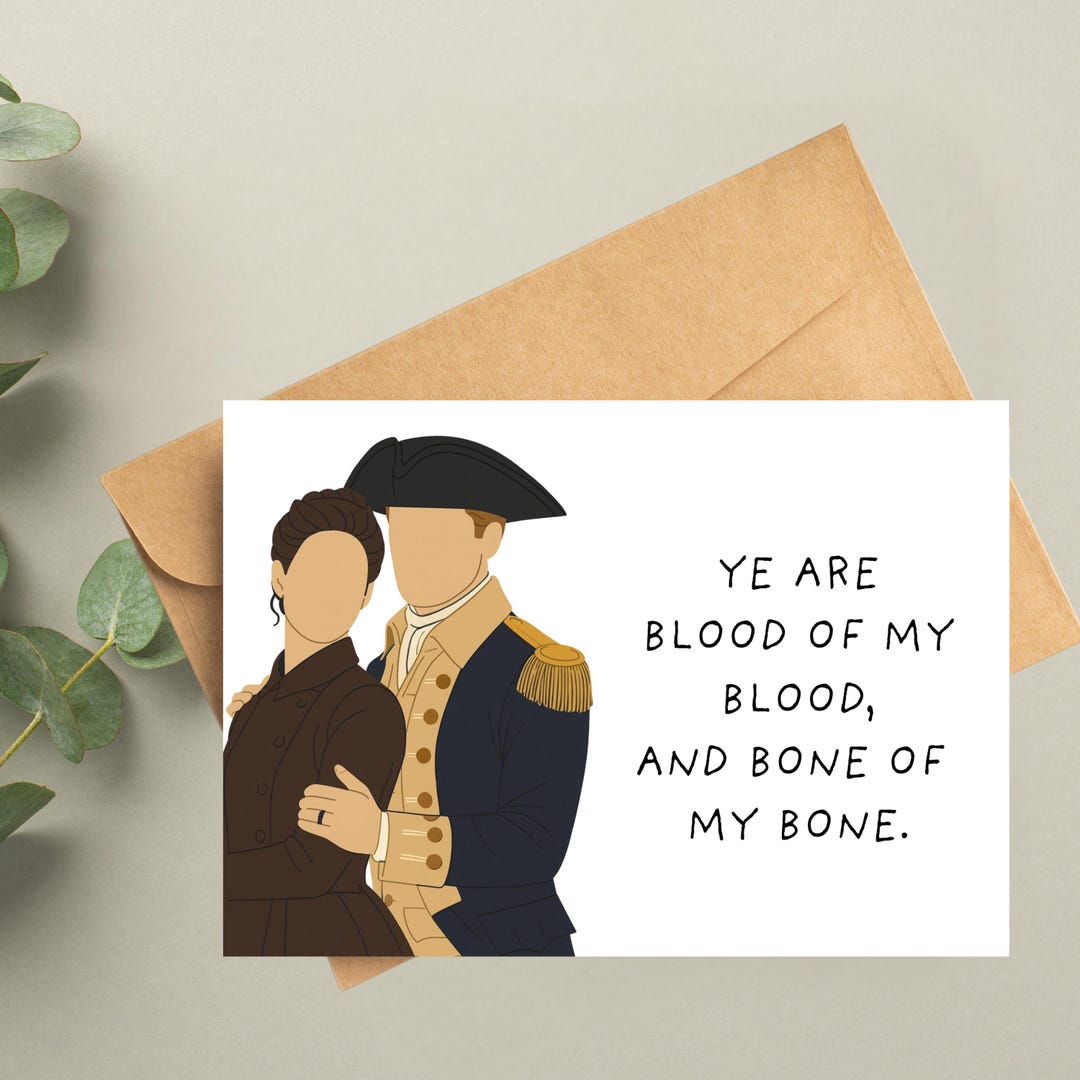 Outlander Inspired Birthday Card | Jamie and Claire | Blood of My Blood ...