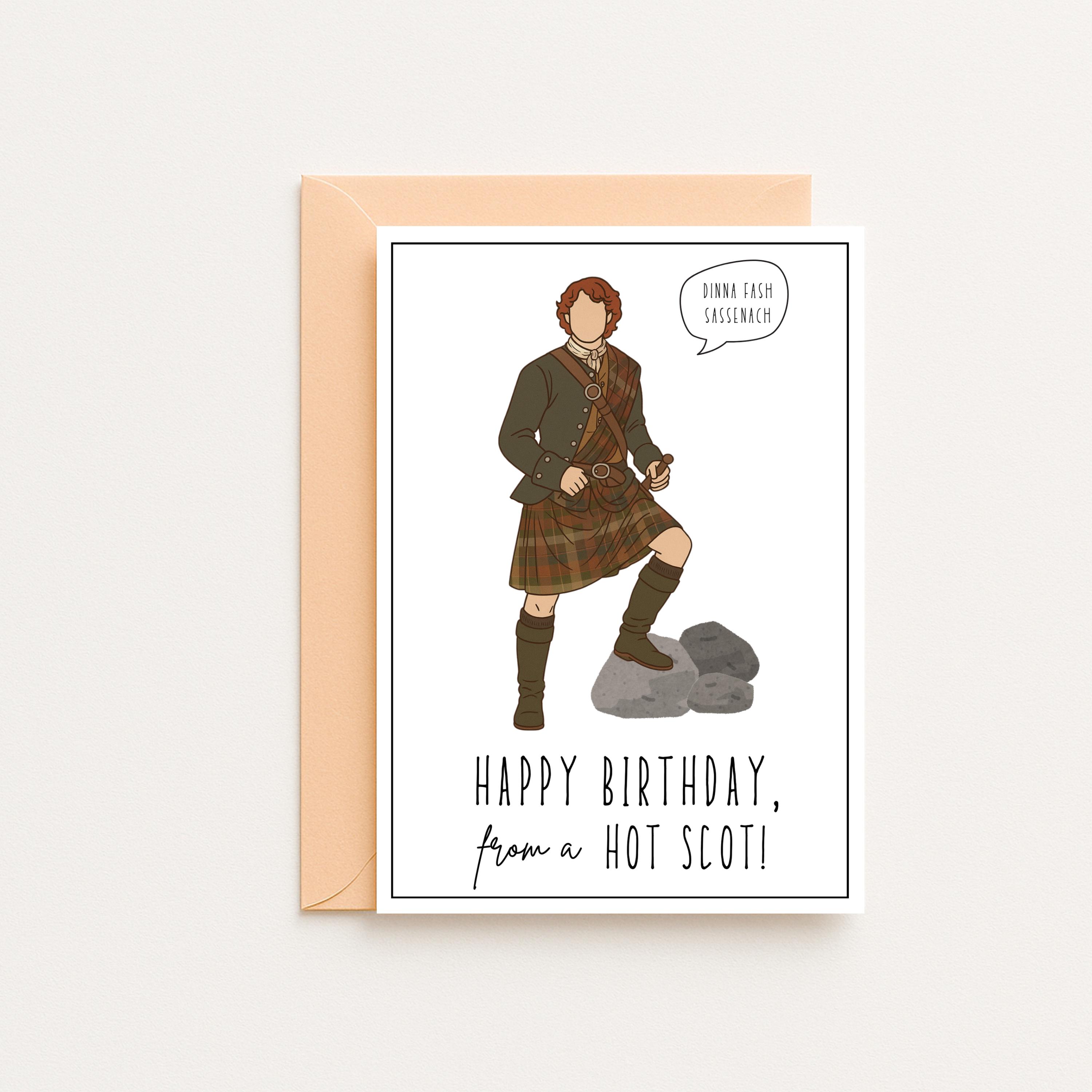 Outlander Inspired Birthday Card | Jamie Fraser - Etsy