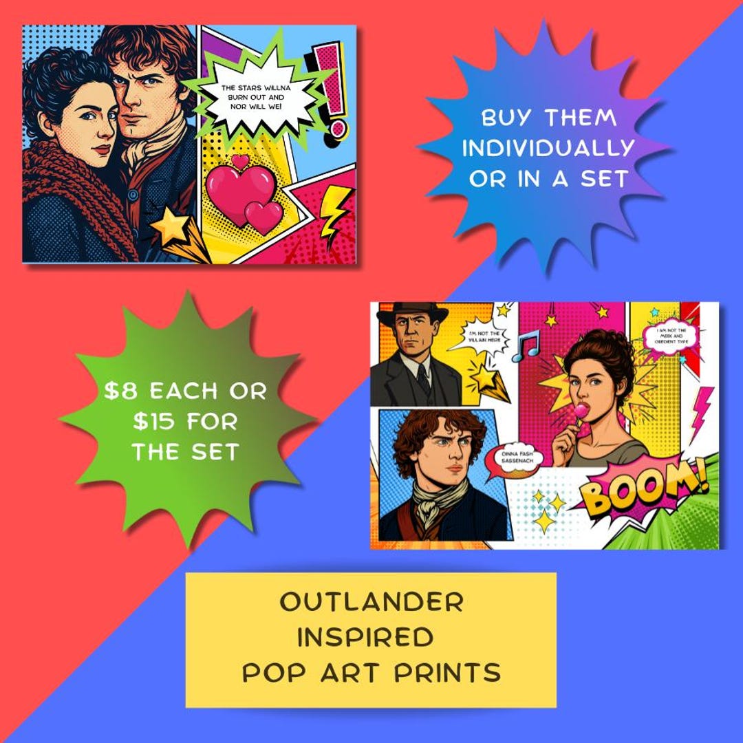 Outlander Inspired Pop Art | Fan Art | Multiple Sizes Available - Etsy