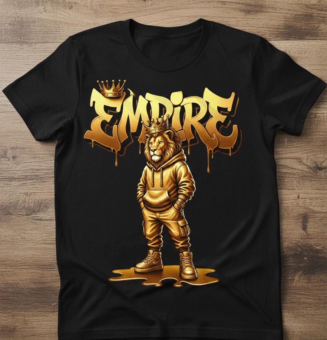 King Lion Gold Drip PNG | Urban Hip Hop Graffiti (digital Download) - Etsy