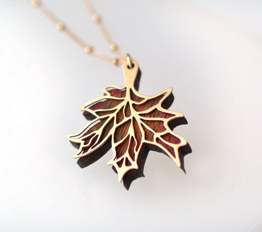 Maple Leaf Necklace, Autumn Leaf, Fall Harvest, Unique Gift for Mom ...
