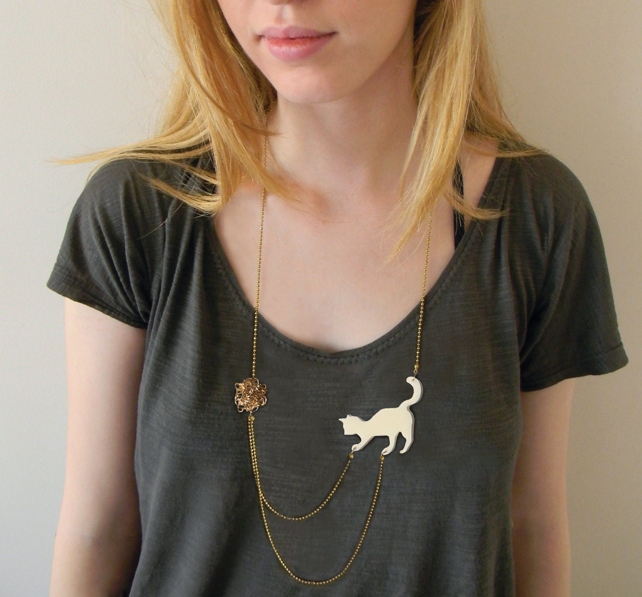 Cat Statement Necklace Cat Mom Gift for Cat Lovers Kitten - Etsy