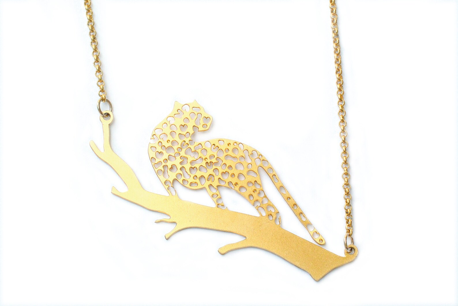 Leopard Pendant, Statement Necklace ,strong Woman, Tiger Necklace ...