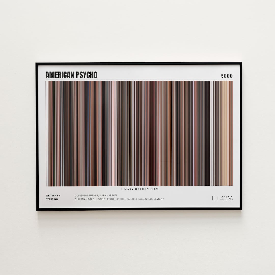 American Psycho Movie Poster, Horizontal Movie Print, American Psycho ...