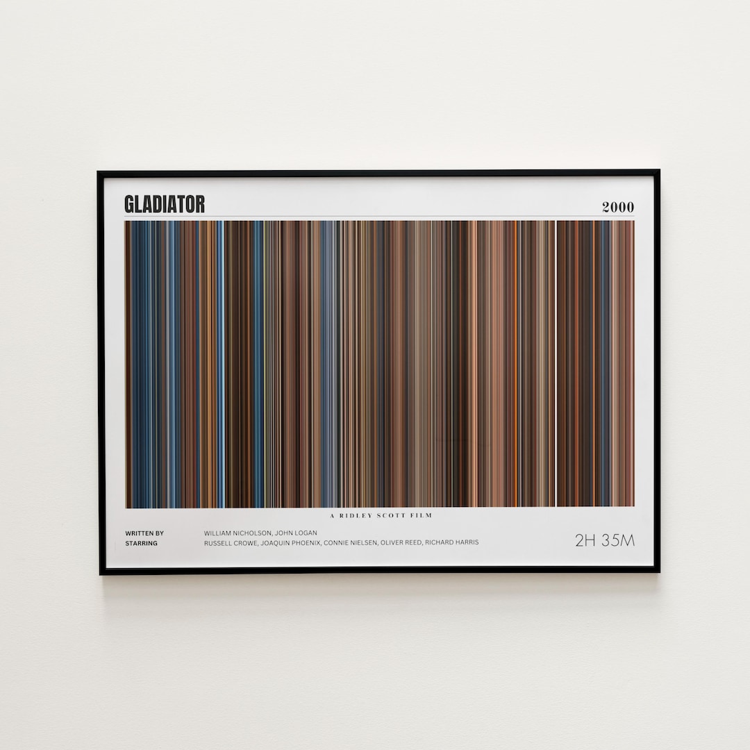 Gladiator Movie Poster, Horizontal Movie Print, Gladiator Print, Frame ...