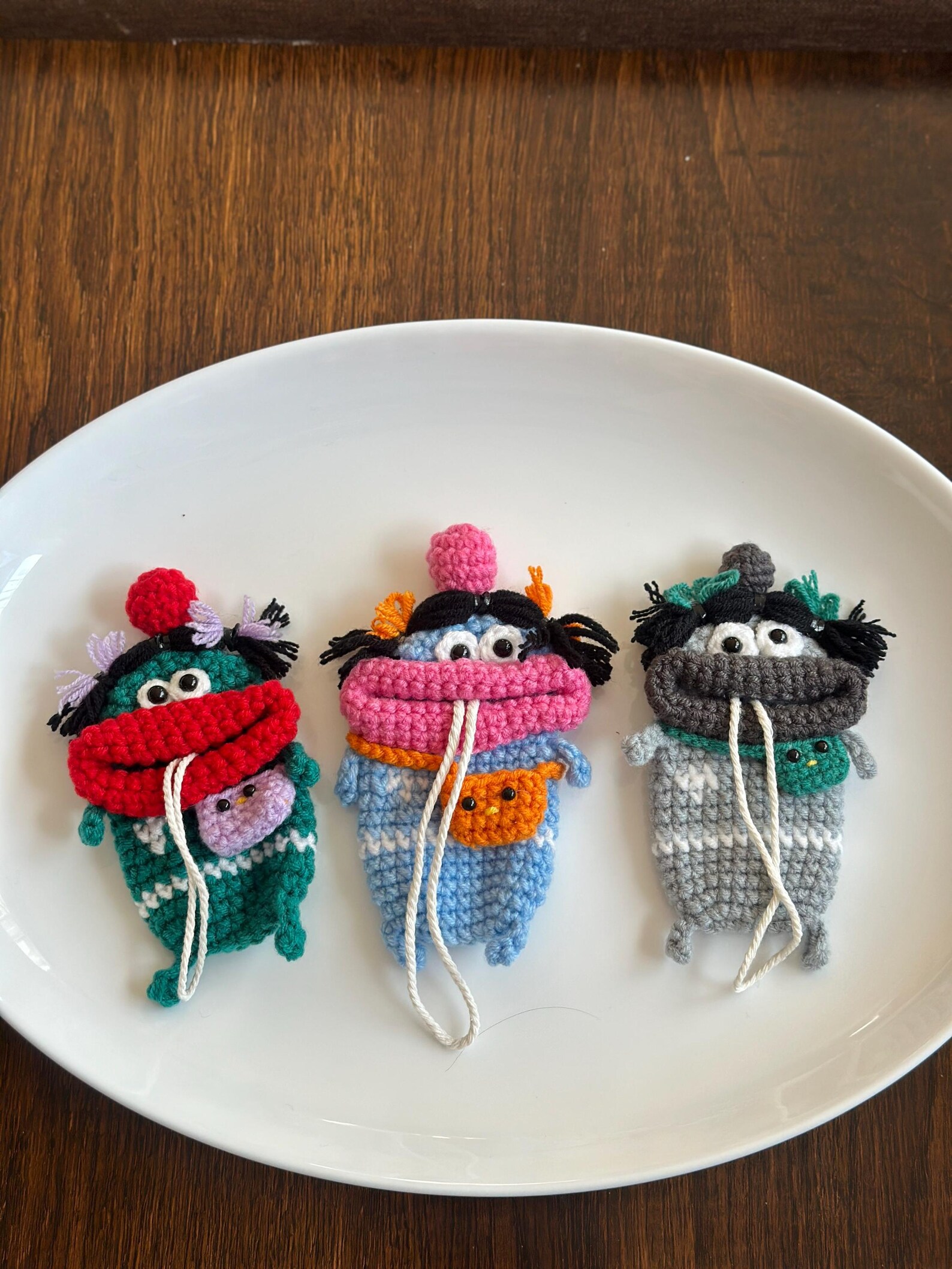 Crochet Car Key Fob Cover Holder Big Mouth Monster Sausage Easter ...