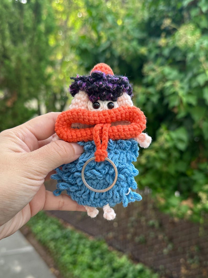 Crochet Key Fob Cover Key Holder Case Big Mouth Monster Handmade Mother ...