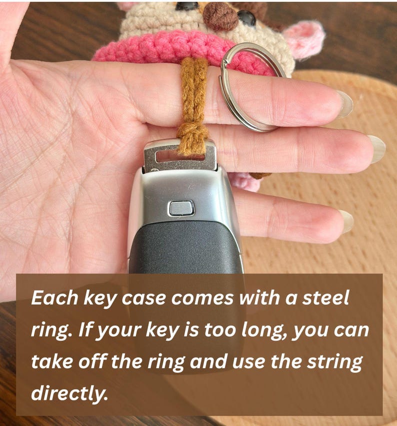 Crochet Car Key Fob Cover Holder Big Mouth Monster Sausage Mother's Day ...