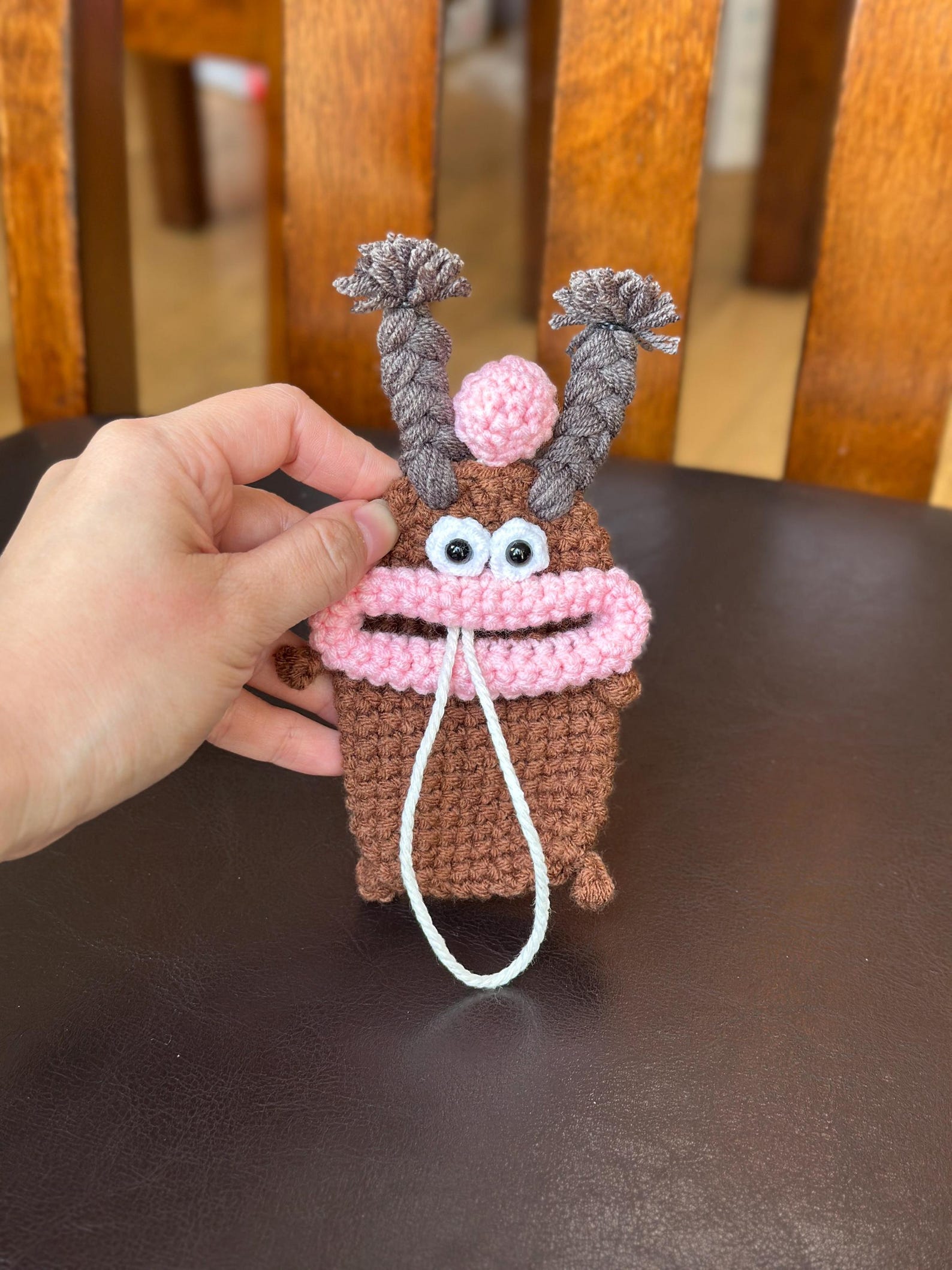 Crochet Car Key Fob Cover Holder Big Mouth Monster Sausage Easter ...