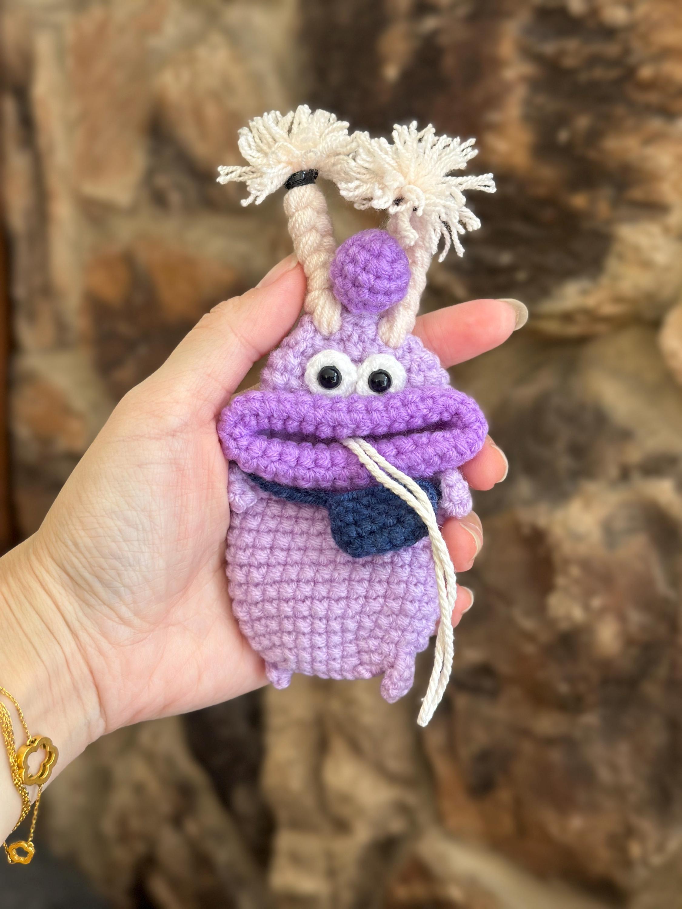 Crochet Car Key Fob Cover Holder Big Mouth Monster Sausage Easter ...