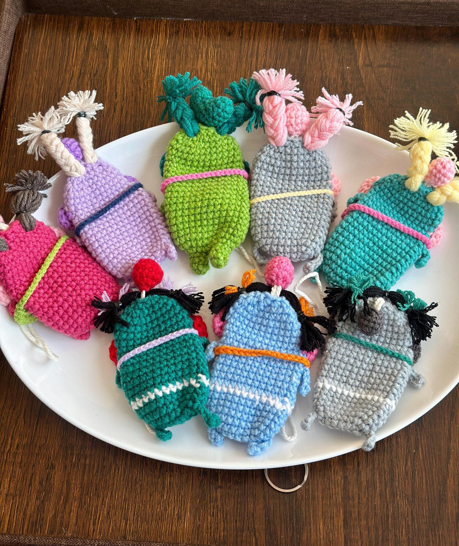 Crochet Car Key Fob Cover Holder Big Mouth Monster Sausage Mother's Day ...