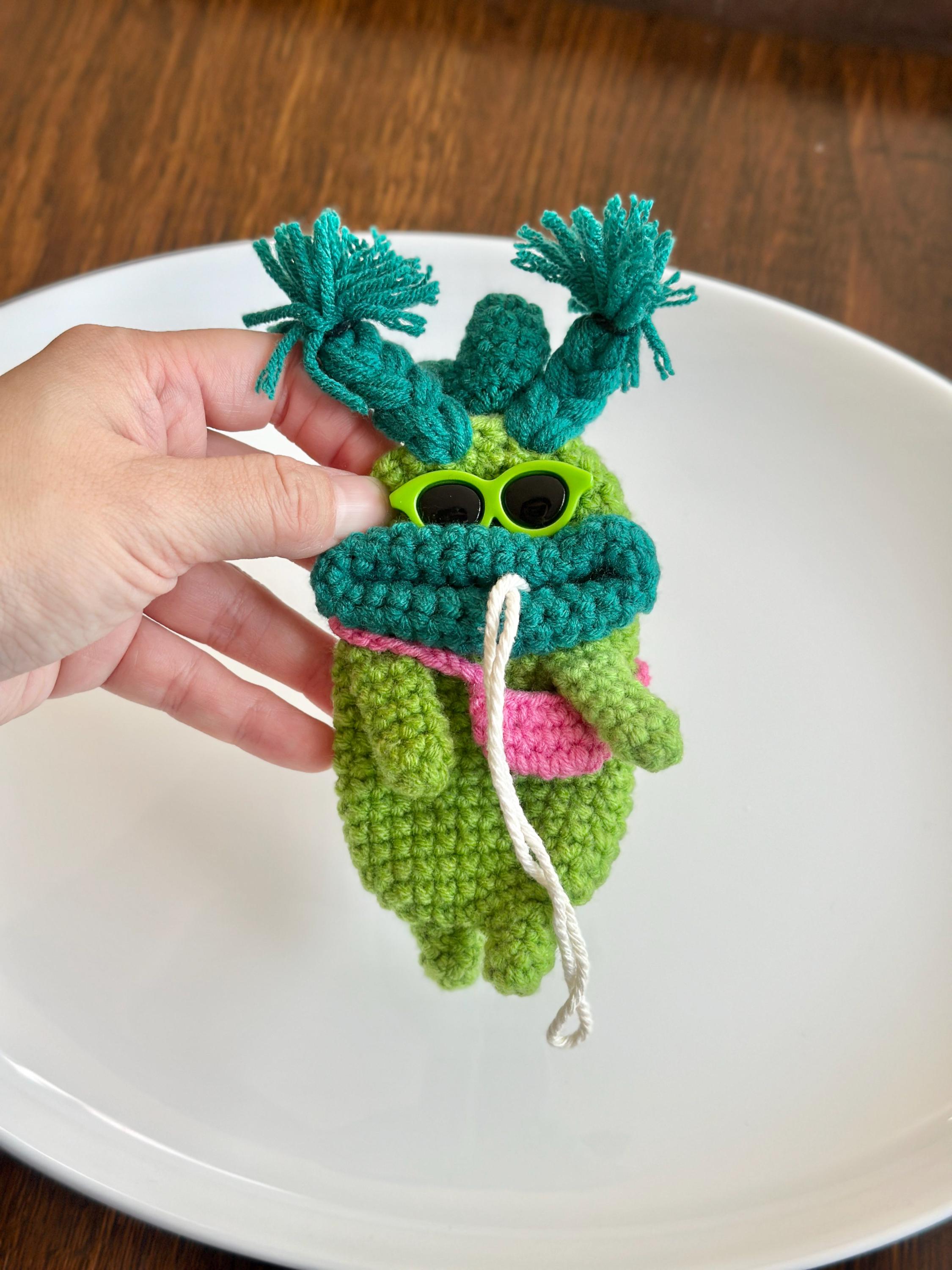 Crochet Car Key Fob Cover Holder Big Mouth Monster Sausage Easter ...