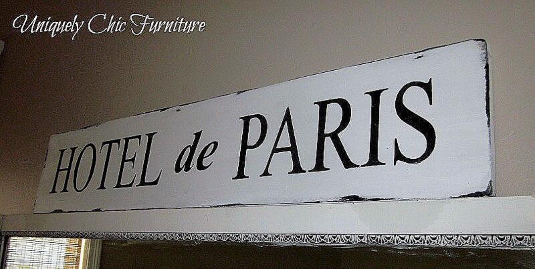 HOTEL DE PARIS Sign~french Paris Guest Room~custom Colors Available - Etsy