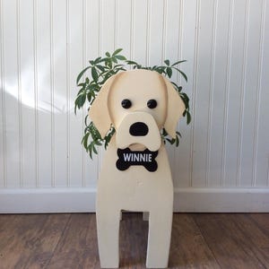 Labrador Retriever Dog Planter, Dog Lover, Gift, Wood, Birthday ...