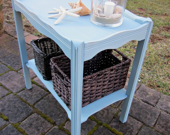 Two Tier Turquoise Table - Etsy