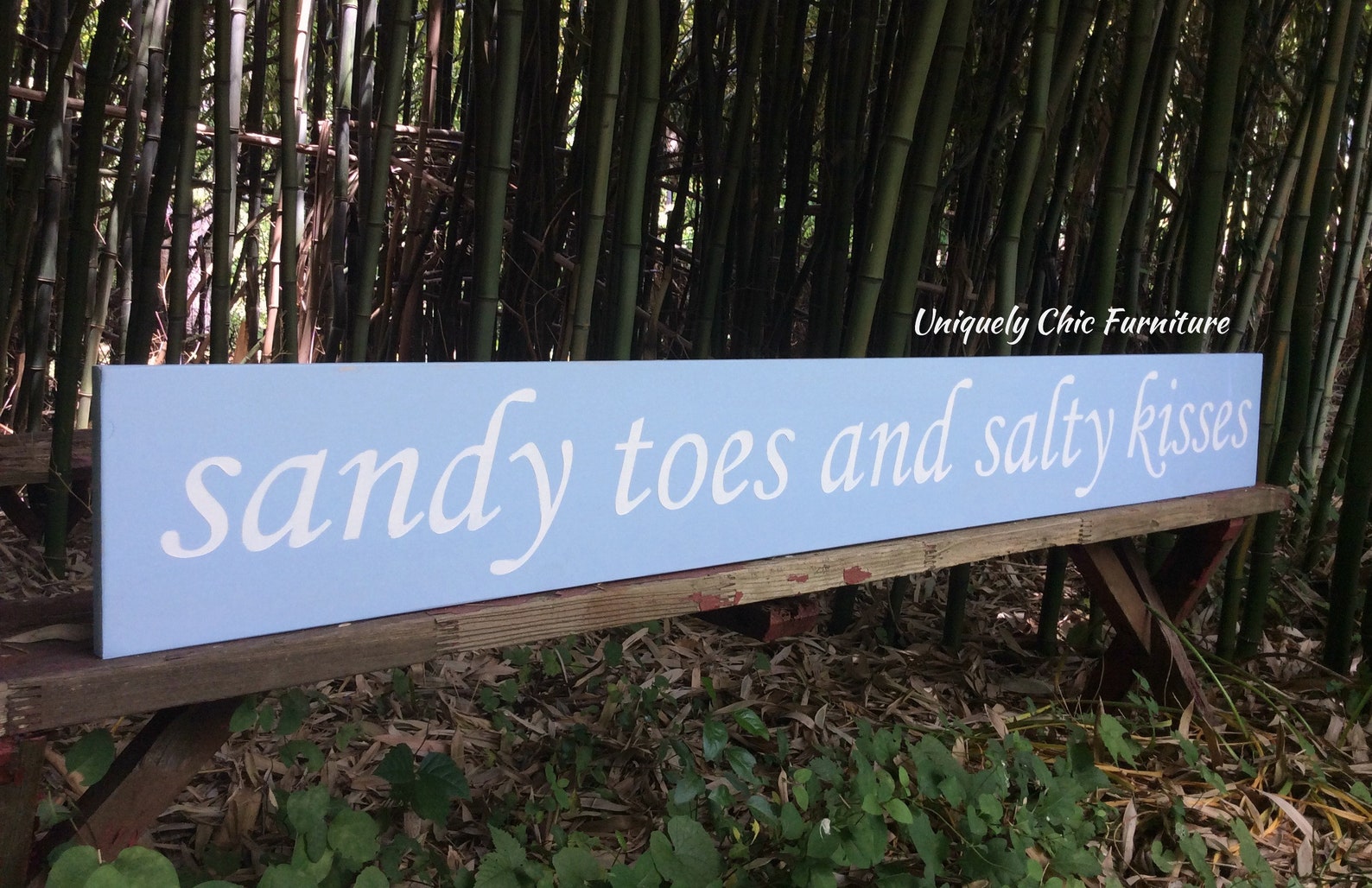 Sandy Toes and Salty Kisses Sign 5 Feet LONG CUSTOM | Etsy