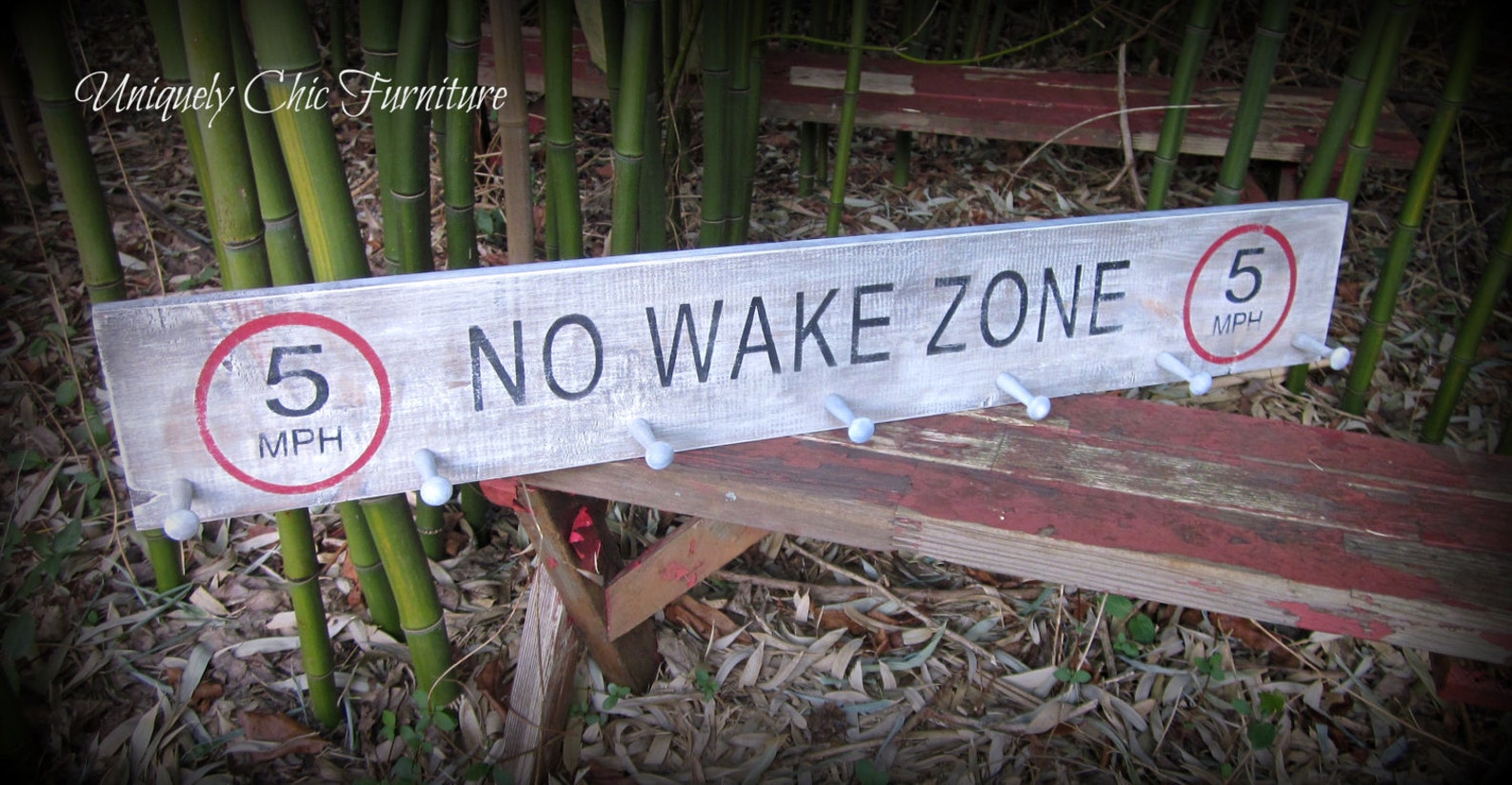 No Wake Zone Lake SIGN~ Cabin~lodge~boat~gift~coat Towel Rack Hanger ...