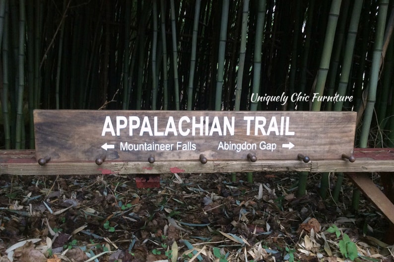 Appalachian Trail Sign Coat Rack Gear Holder Hiker Gift - Etsy