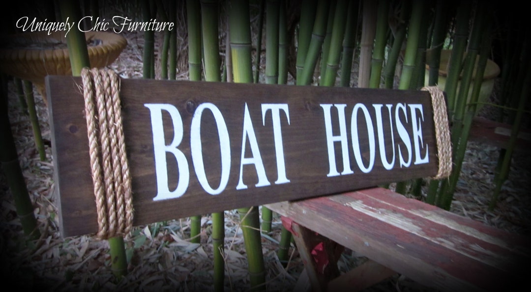 Boat House Sign ~ Boat Name Sign, Wall Decor, Yacht Decor~coastal Lake ...