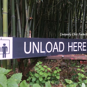 Ski UNLOAD HERE SIGN~ Cabin,gift for Skier~goggles, Helmet, Ski Pole ...