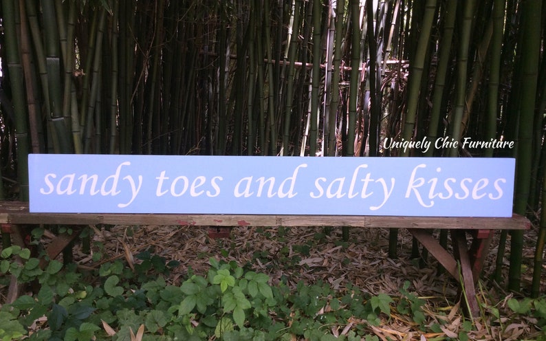 Sandy Toes and Salty Kisses Sign 5 Feet LONG CUSTOM | Etsy