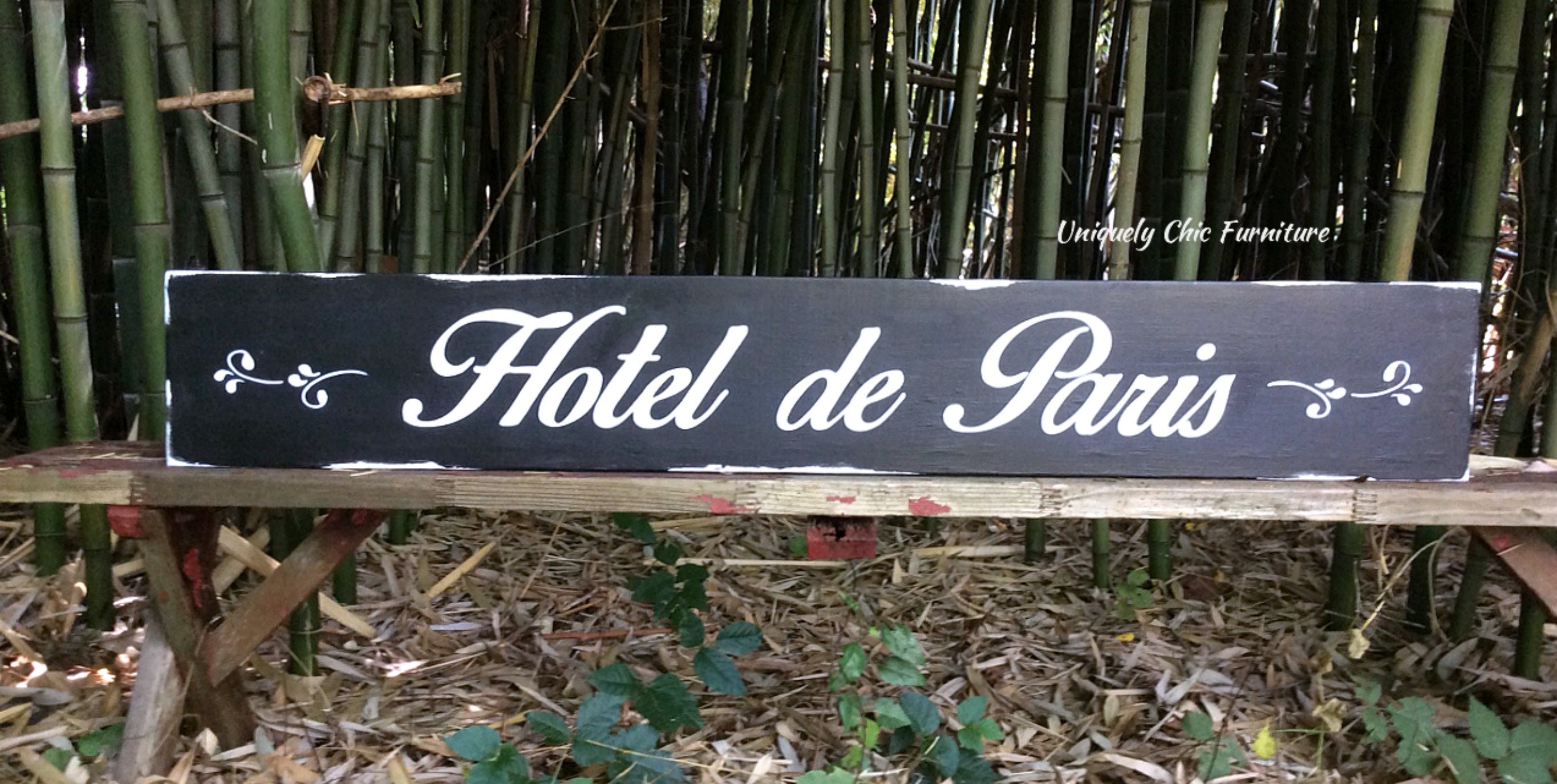 HOTEL DE PARIS Sign~ 4 Ft Long, French, Paris, Guest Room~ Wood Sign ...