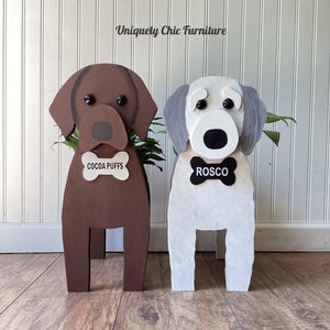 Labrador Retriever Dog Planter, Dog Lover, Gift, Wood, Birthday ...
