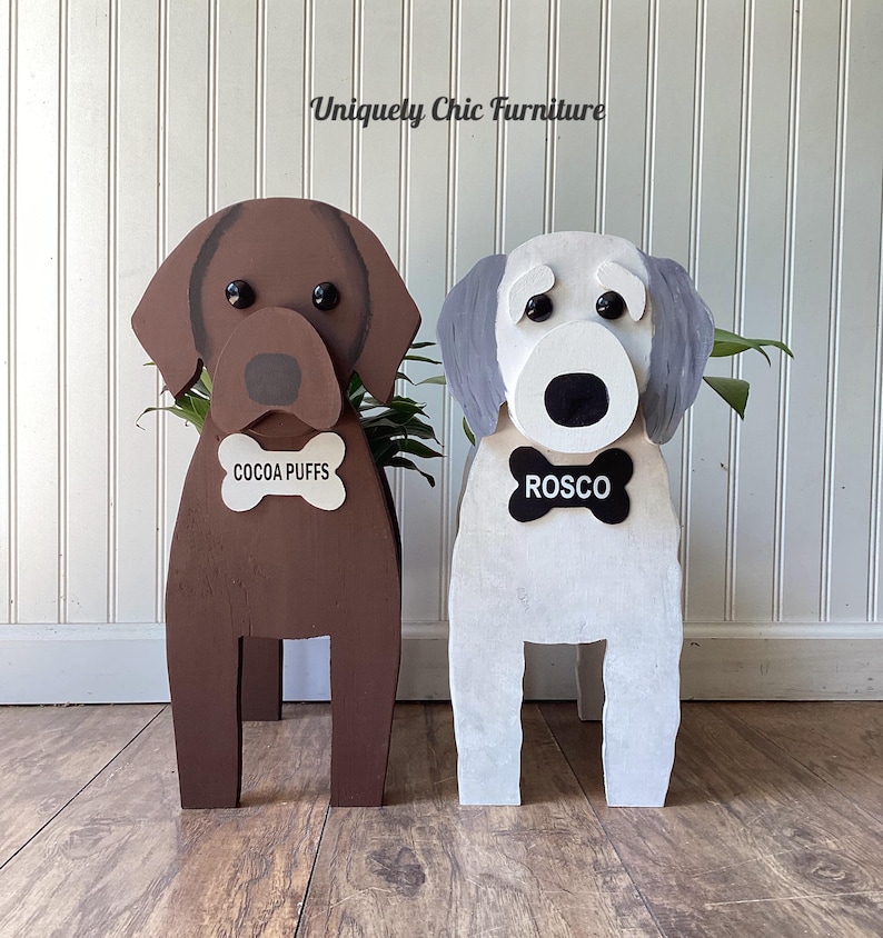 Labrador Retriever Dog Planter, Dog Lover, Gift, Wood, Birthday ...