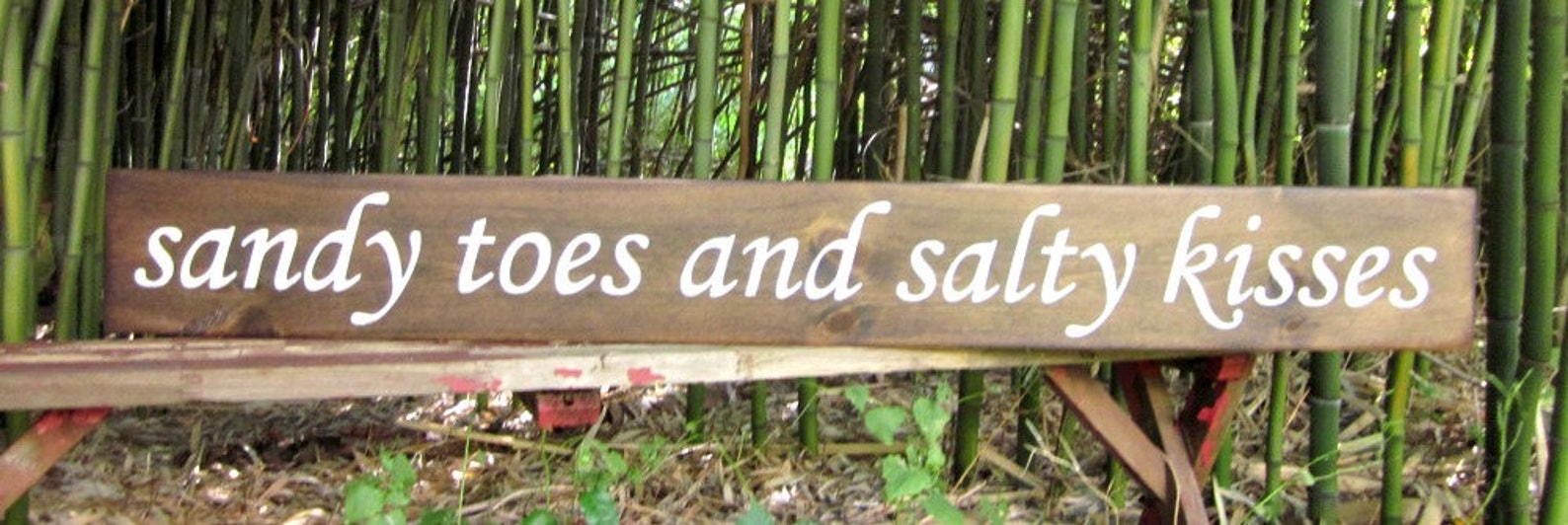 Sandy Toes and Salty Kisses Sign 5 Feet LONG CUSTOM | Etsy