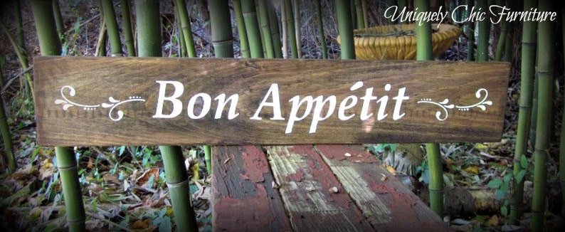 Bon Appetit Sign Kitchen Dining Room Wood Sign Custom - Etsy