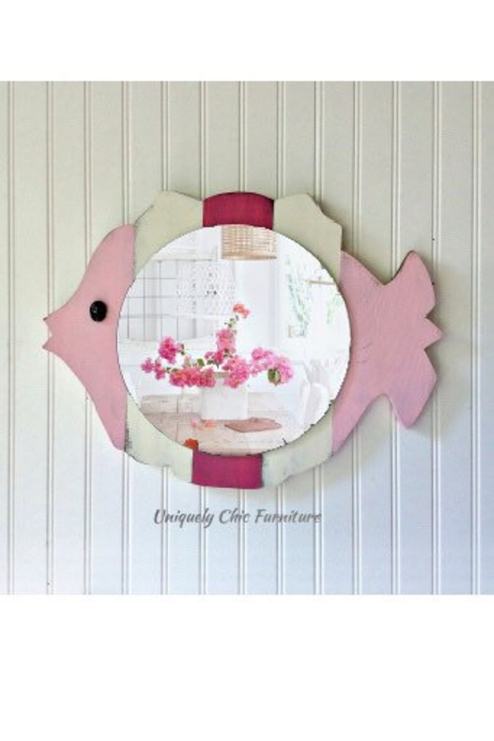 Fish Mirror Custom Colors Wall Art Planked Wood Mirror - Etsy