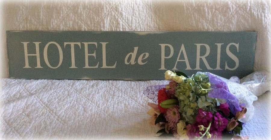 HOTEL DE PARIS SignFrench Paris Guest RoomCustom Colors | Etsy