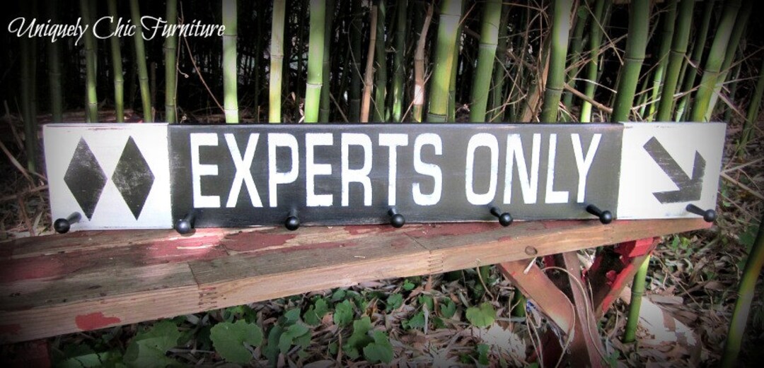 EXPERTS ONLY SIGN, Goggle, Helmet, Ski Pole, Coat Hanger, Holder-towel ...