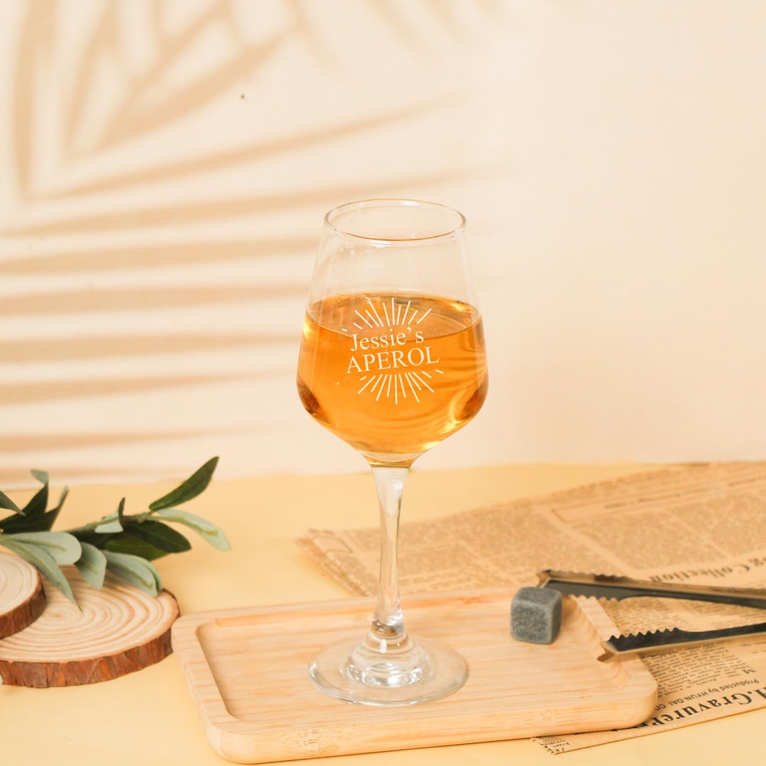 Personalised Aperol Spritz Glass,custom Etching Glass,engraved Party ...