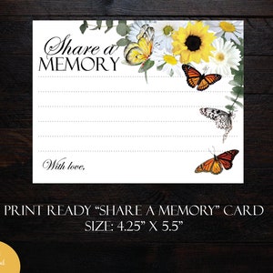 Share a Memory INSTANT DOWNLOAD Printable Daisies - Etsy