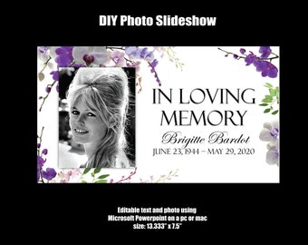 Purple Funeral Slideshow - Etsy