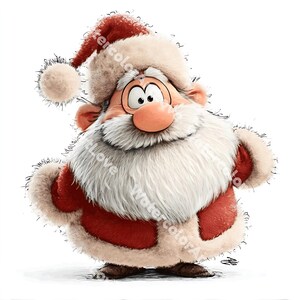 Cute Santa Claus Christmas Clipart: Festive Holiday Graphics (digital ...