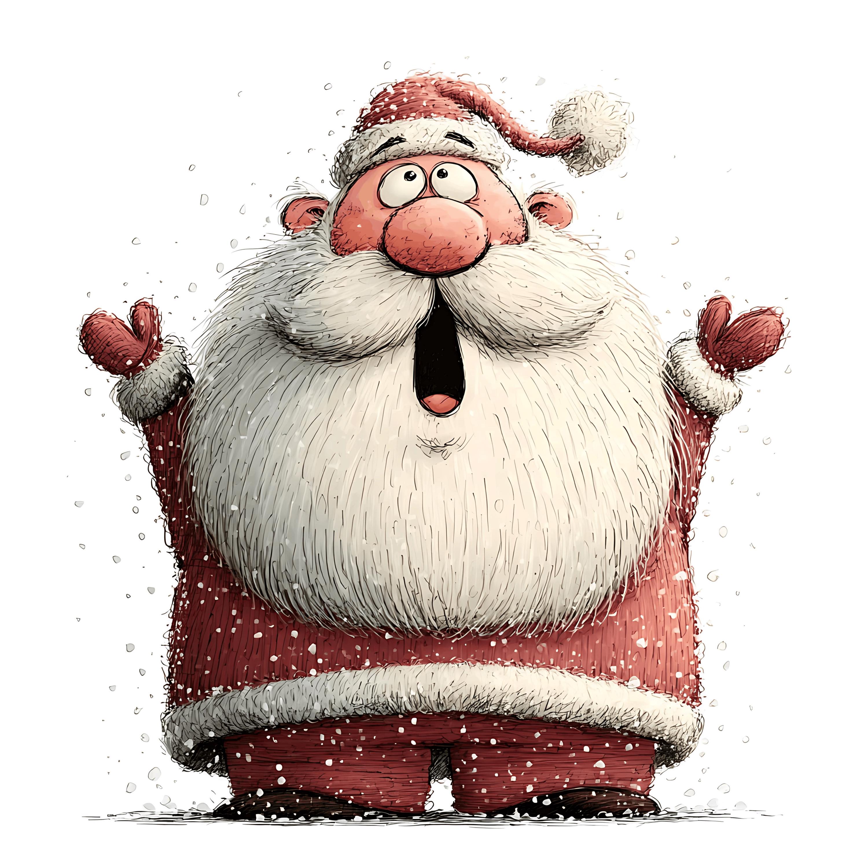 21 Funny Santa Claus Christmas Clipart: Festive Holiday Graphics ...