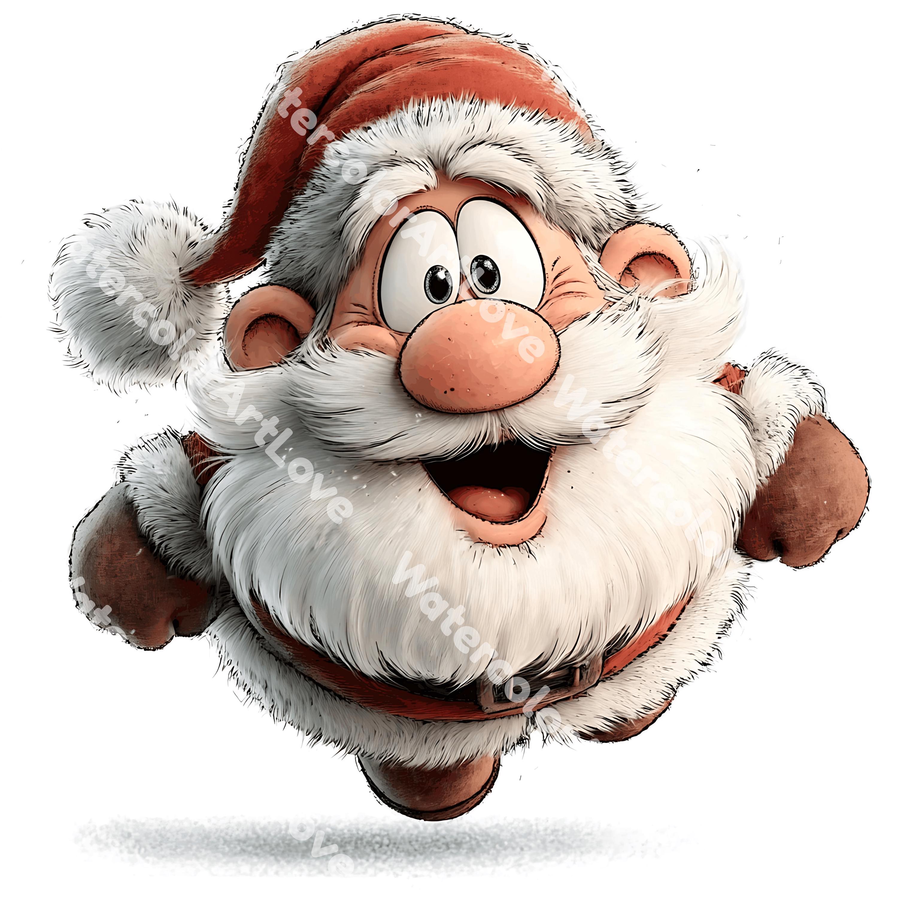 19 Funny Santa Claus Christmas Clipart: Festive Holiday Graphics ...