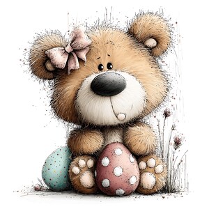 22 Easter Teddy Bear Clipart – Cute Teddy Bear Pngs (digital Download ...