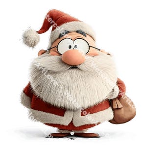 Cute Santa Claus Christmas Clipart: Festive Holiday Graphics (digital ...