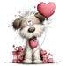 18 Cute Dog Valentine Day Clipart: Whimsical Graphics (PNG - Digital ...