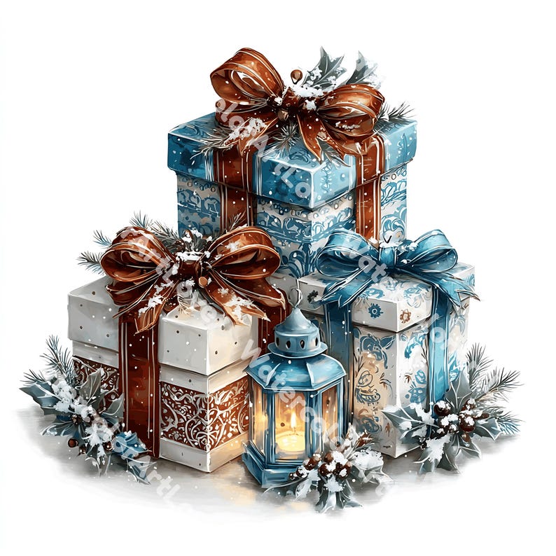 22 Christmas Gifts Clipart, Christmas Presents, Gift Boxes ...
