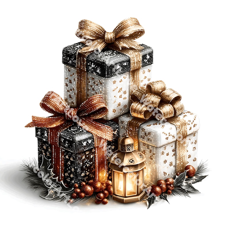 22 Christmas Gifts Clipart, Christmas Presents, Gift Boxes ...