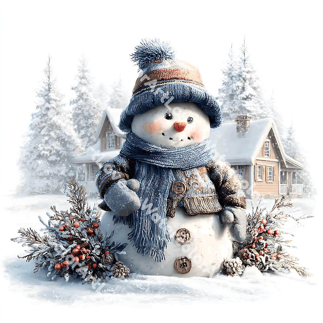 14 Snowman Clipart, Winter Snowman : Festive Holiday Graphics (digital ...