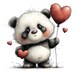 18 Cute Panda Valentine Day Clipart: Whimsical Graphics (PNG - Digital ...