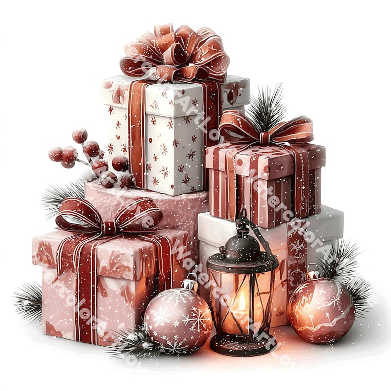 22 Christmas Gifts Clipart, Christmas Presents, Gift Boxes ...