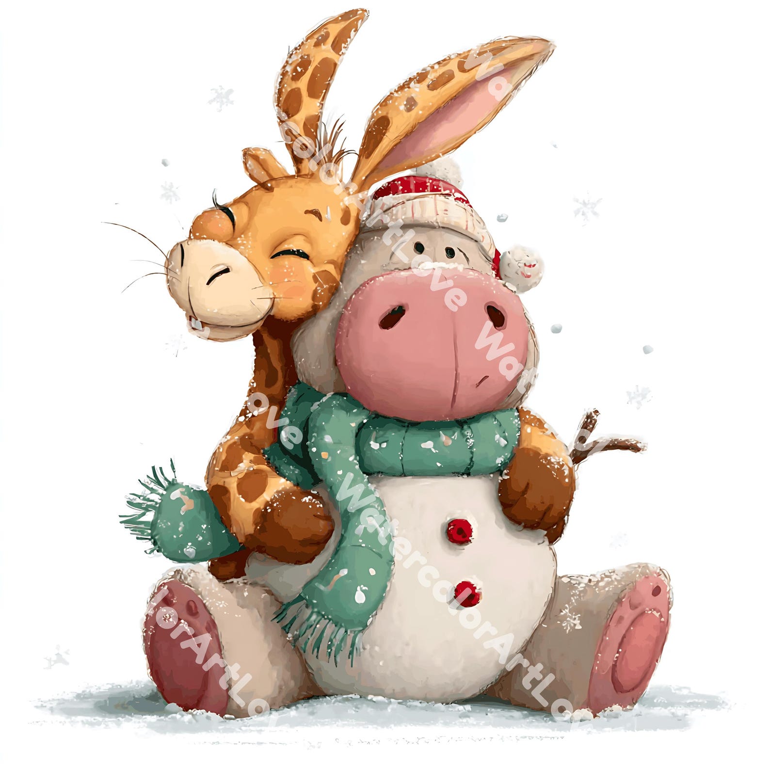 Sweet Christmas Animals PNG Bundle: Winter Woodland Clip Art (15 ...