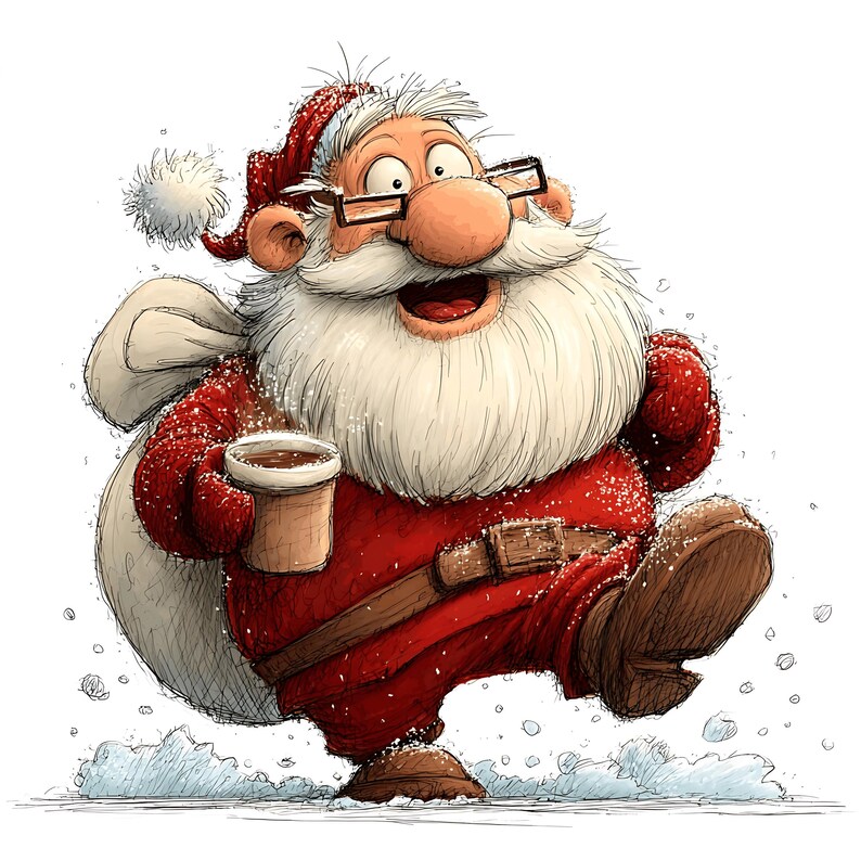 21 Funny Santa Claus Christmas Clipart: Festive Holiday Graphics ...